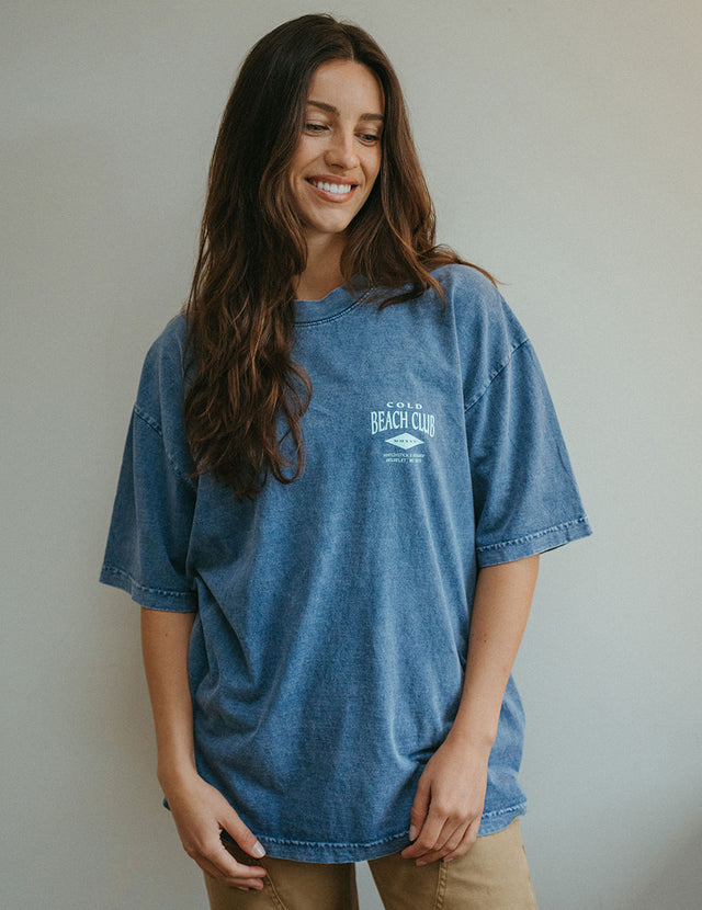 Beach Tee - Washed Blue | Matchstick Label
